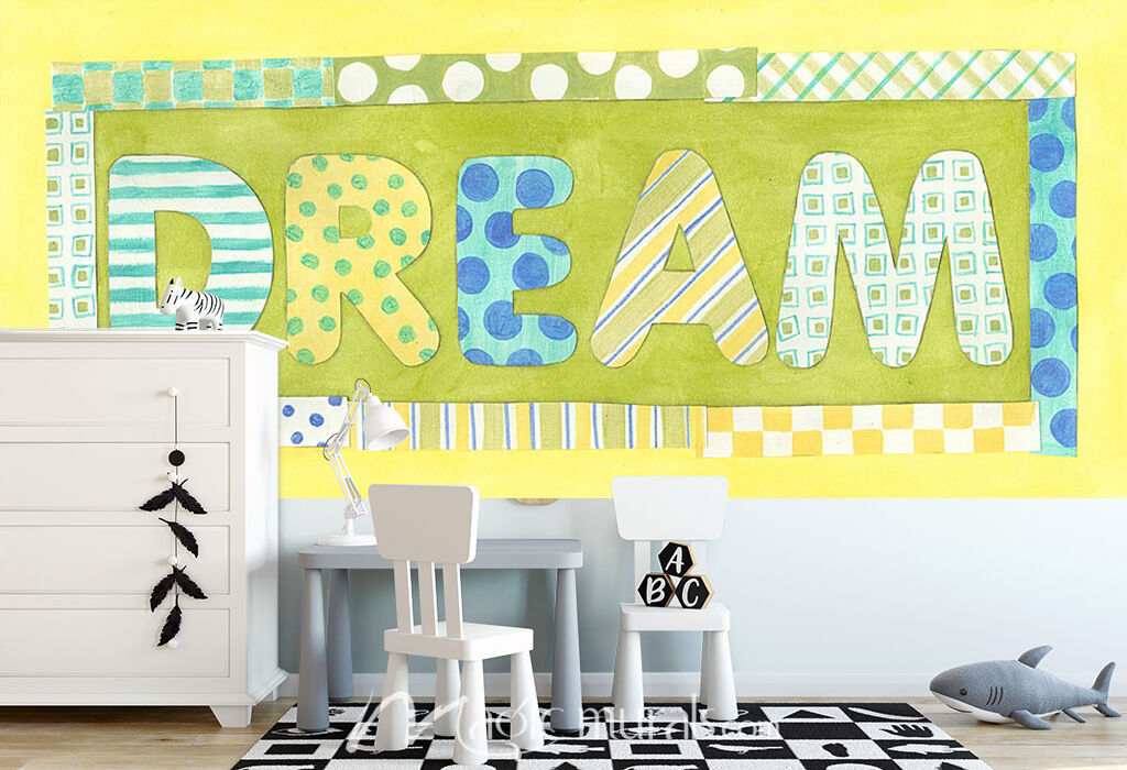Dream Word Art Wallpaper Wall Mural by Magic Murals