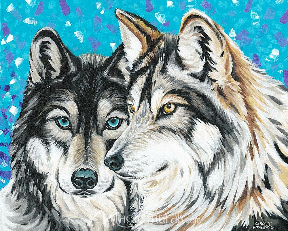 Grey Wolf I Wallpaper Wall Mural by Magic Murals