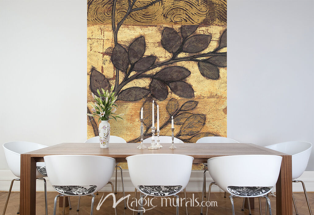 Bronzed Branches II Wallpaper Wall Mural by Magic Murals