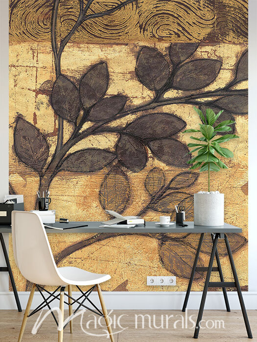 Bronzed Branches II Wallpaper Wall Mural by Magic Murals