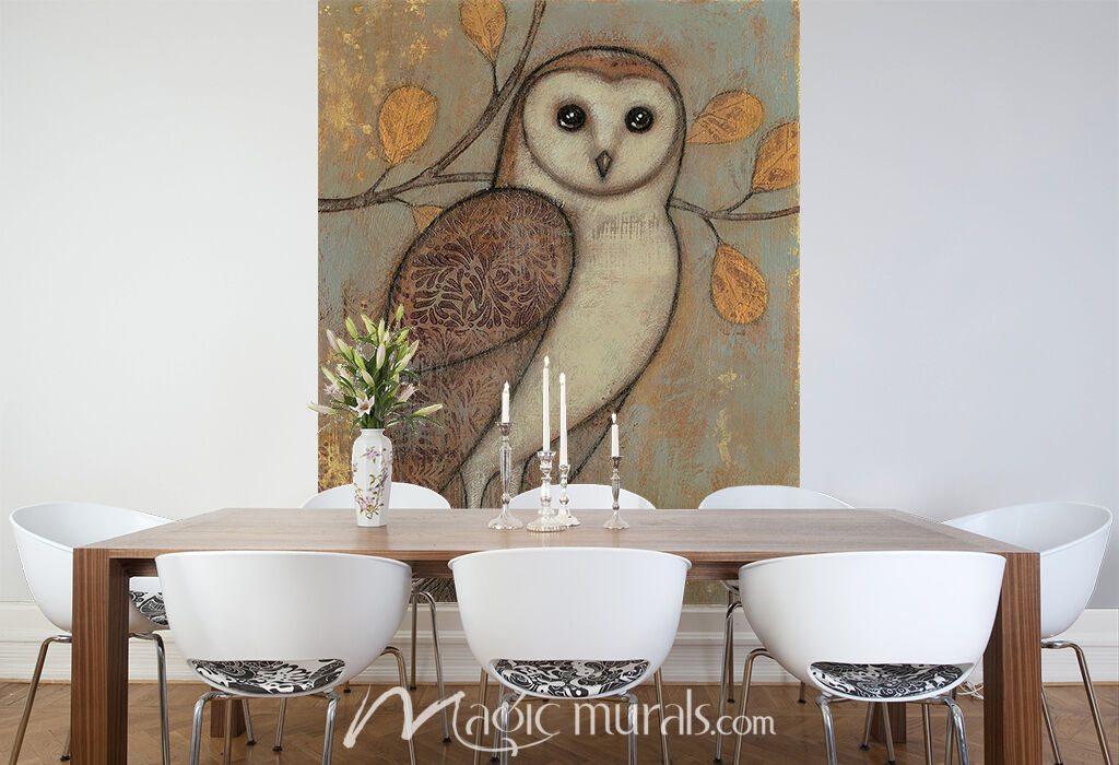 Ornate Owl I Wallpaper Wall Mural by Magic Murals