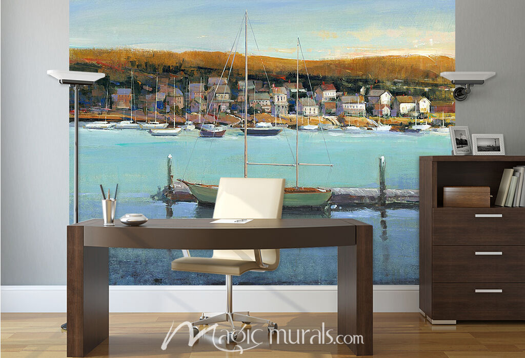 Harbor View II Wallpaper Wall Mural by Magic Murals