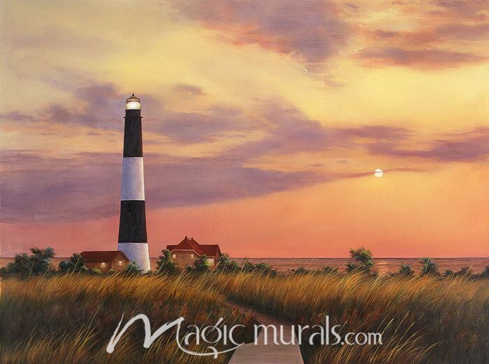 Fire Island Light House Wallpaper Mural by Magic Murals