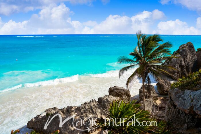 Tulum Beach 3480 Wallpaper Wall Mural by Magic Murals