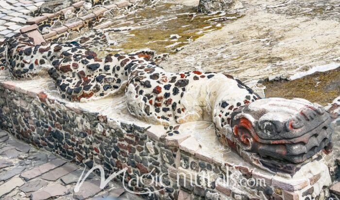 Templo Mayor Aztec Stone Snake 7602 Mural by Magic Murals