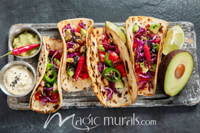 Street Tacos 8986 Wallpaper Wall Mural by Magic Murals