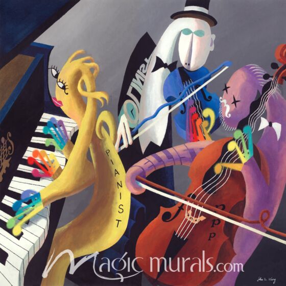 Magic Trio Musicians JZW Wallpaper Mural by Magic Murals
