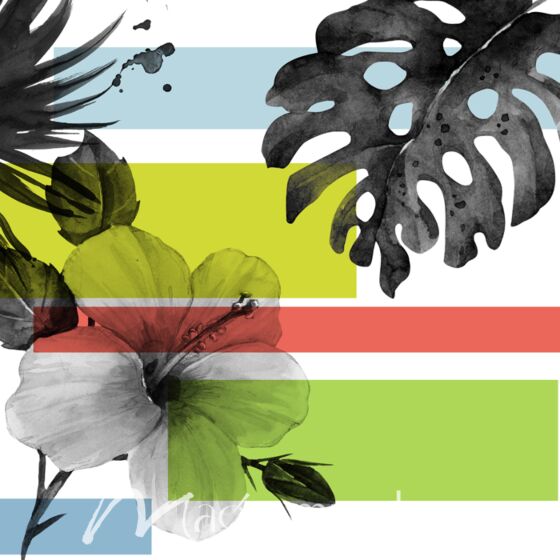 Floral Color Block 7 Wallpaper Mural by Magic Murals