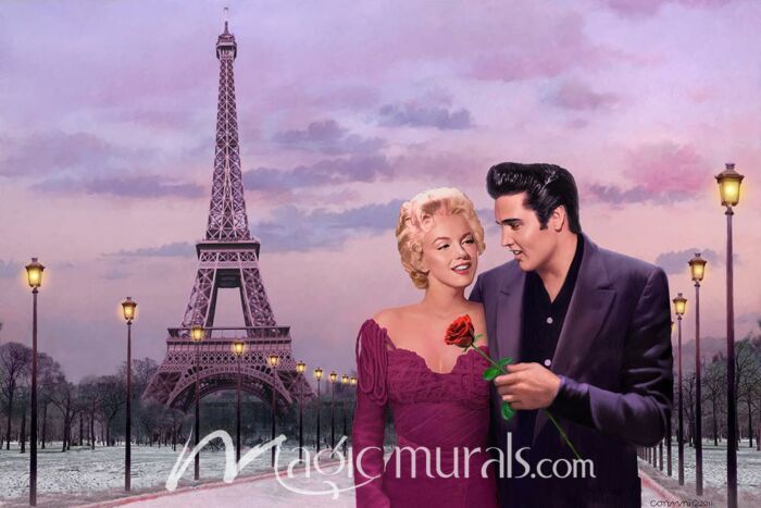 Paris Sunset Hollywood Stars Wallpaper Mural by Magic Murals