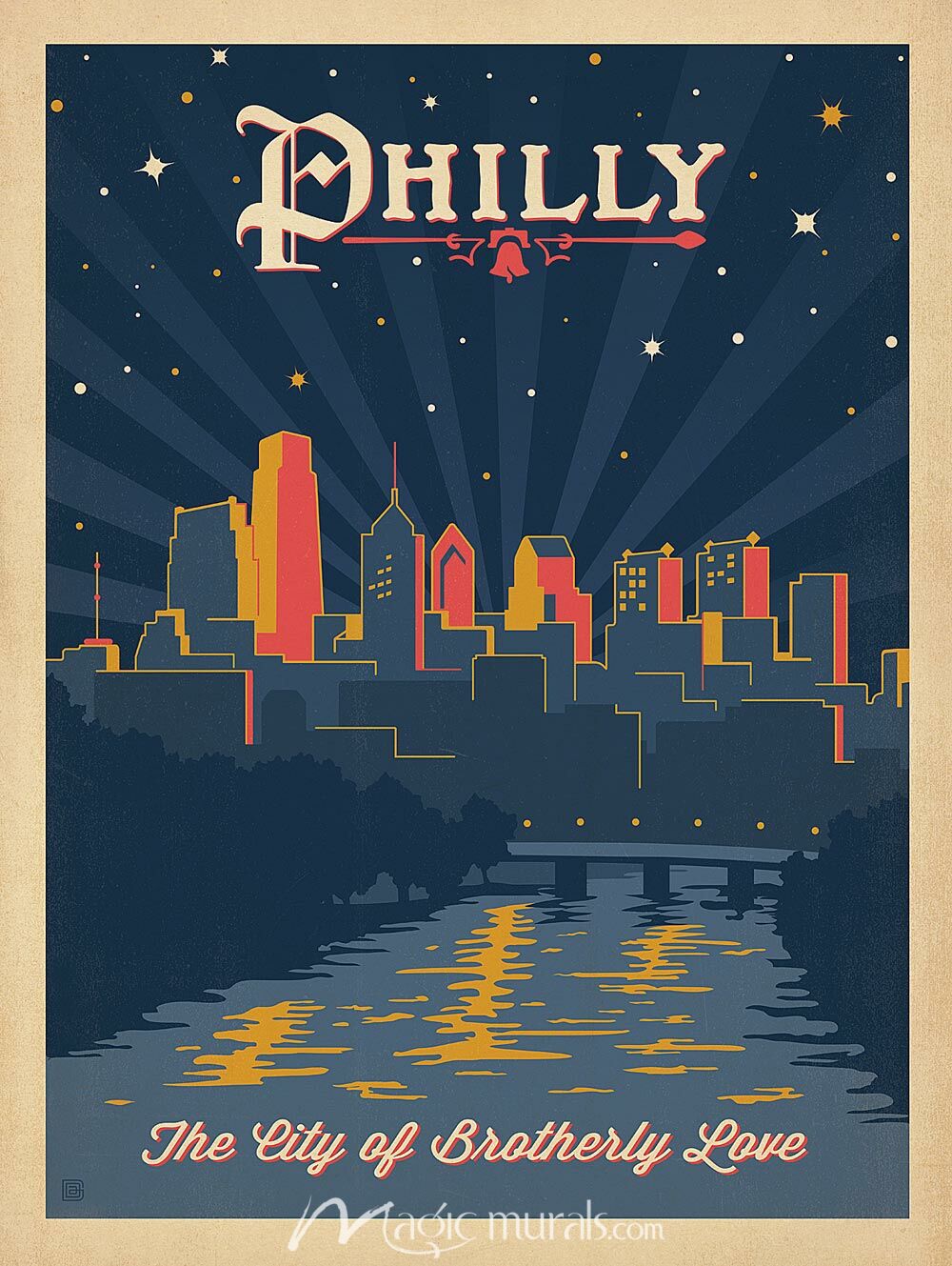 Philly Wallpaper Wall Mural by Magic Murals
