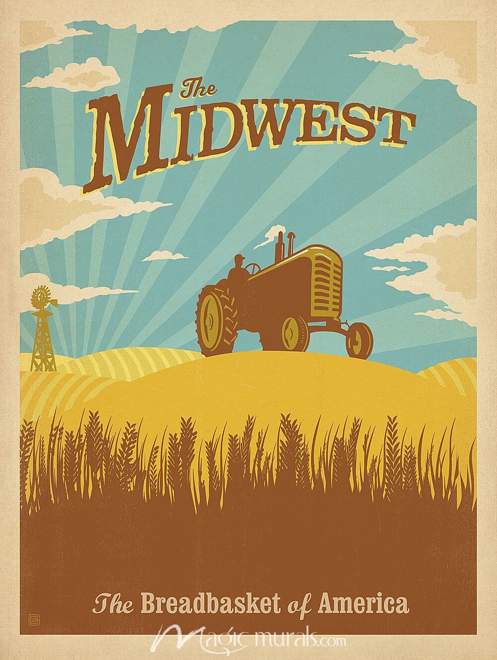 Midwest Wallpaper Wall Mural by Magic Murals