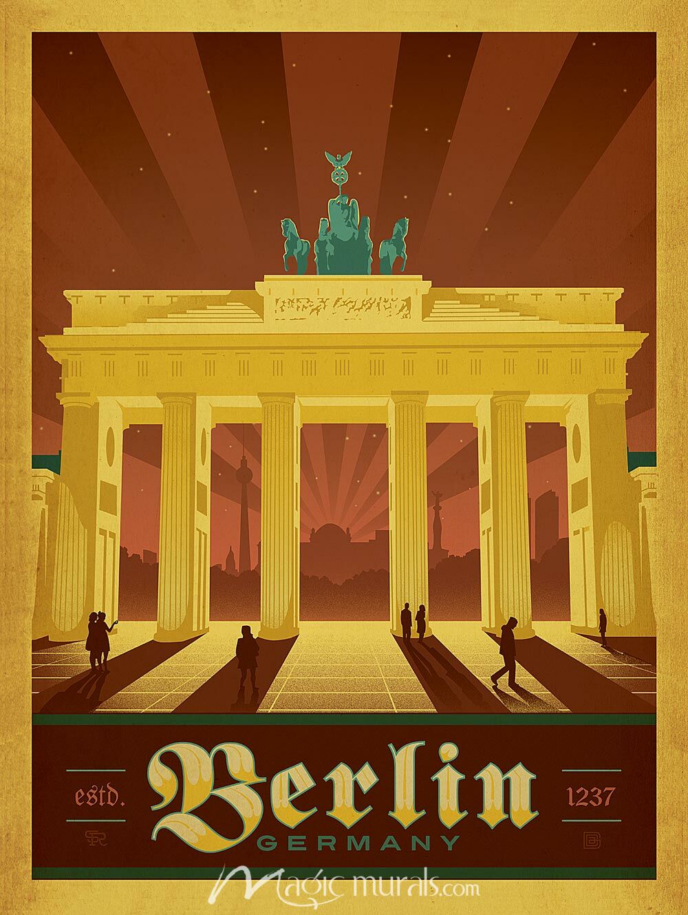Berlin Wallpaper Wall Mural by Magic Murals