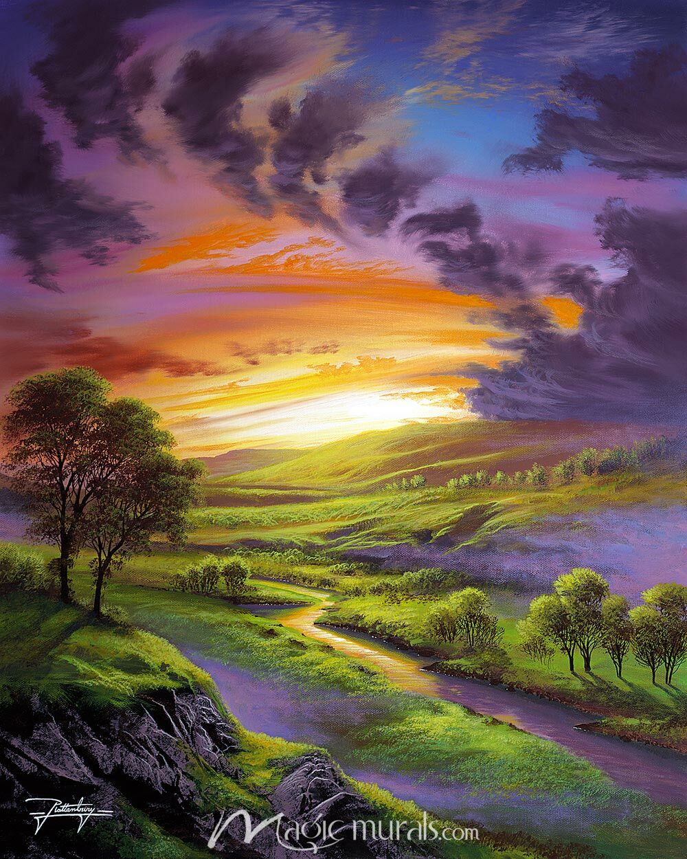Sunset Dreamer Wallpaper Wall Mural by Magic Murals