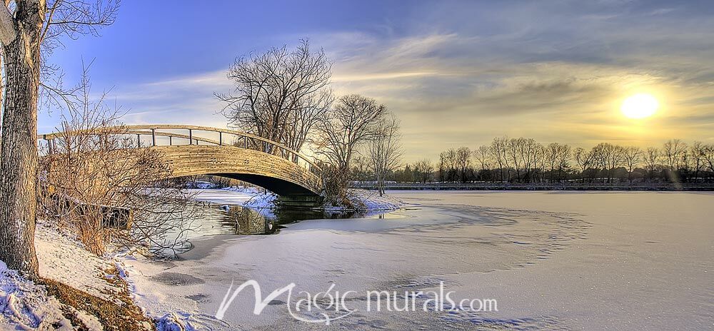 Ford Lake Park Panorama Wallpaper Mural by Magic Murals
