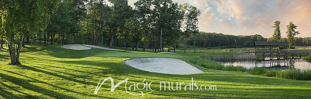 Golf Green Panorama Wallpaper Wall Mural by Magic Murals