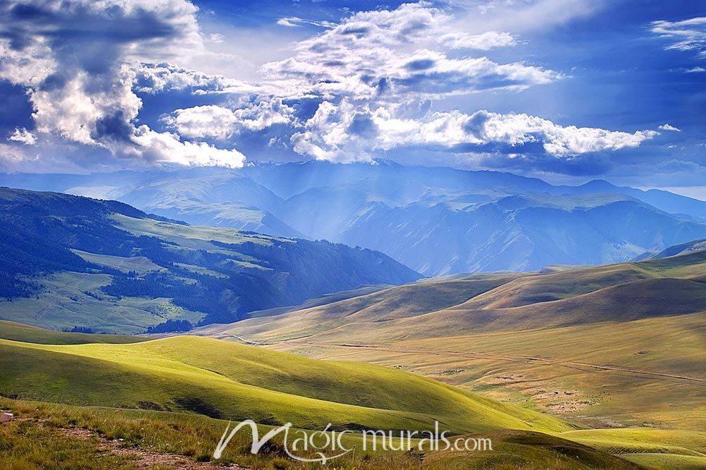 Mountain Light Wallpaper Wall Mural by Magic Murals