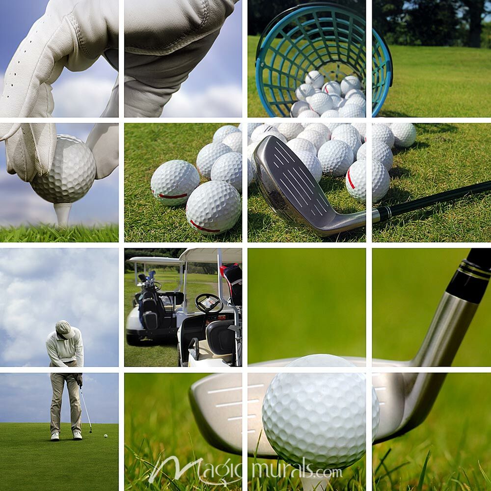 Golf Collage Wallpaper Wall Mural by Magic Murals
