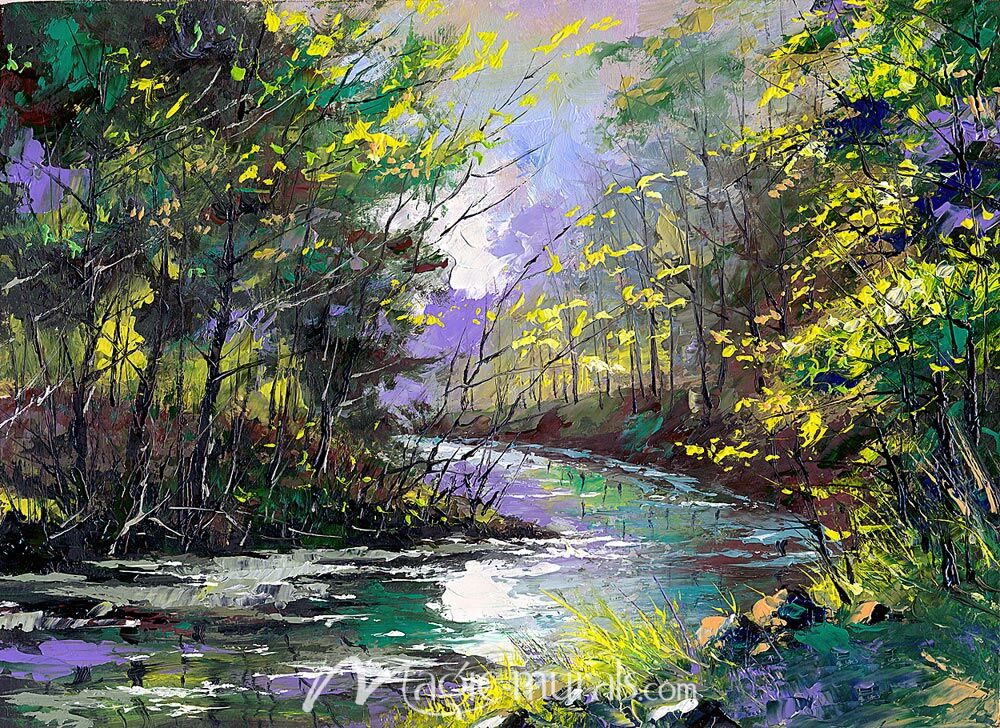 Wood River in Fall Wallpaper Wall Mural by Magic Murals