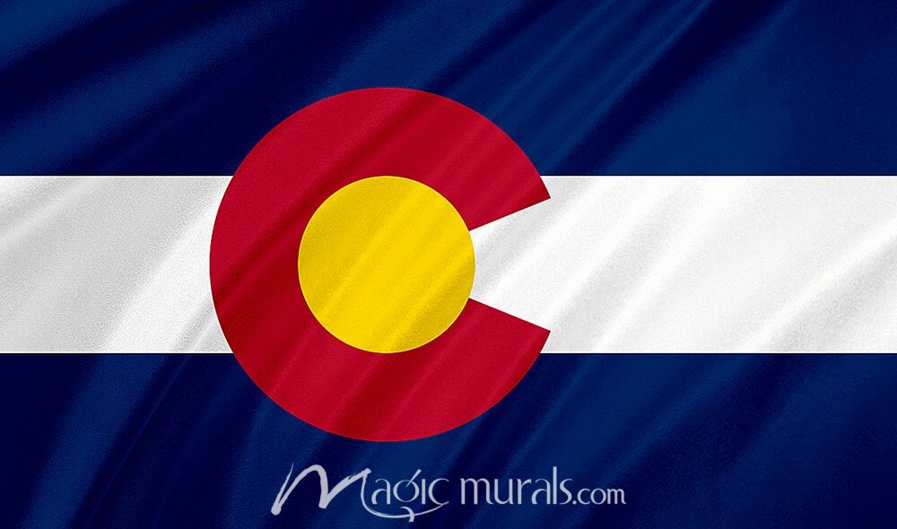 Wavy Colorado State Flag Wallpaper Mural by Magic Murals