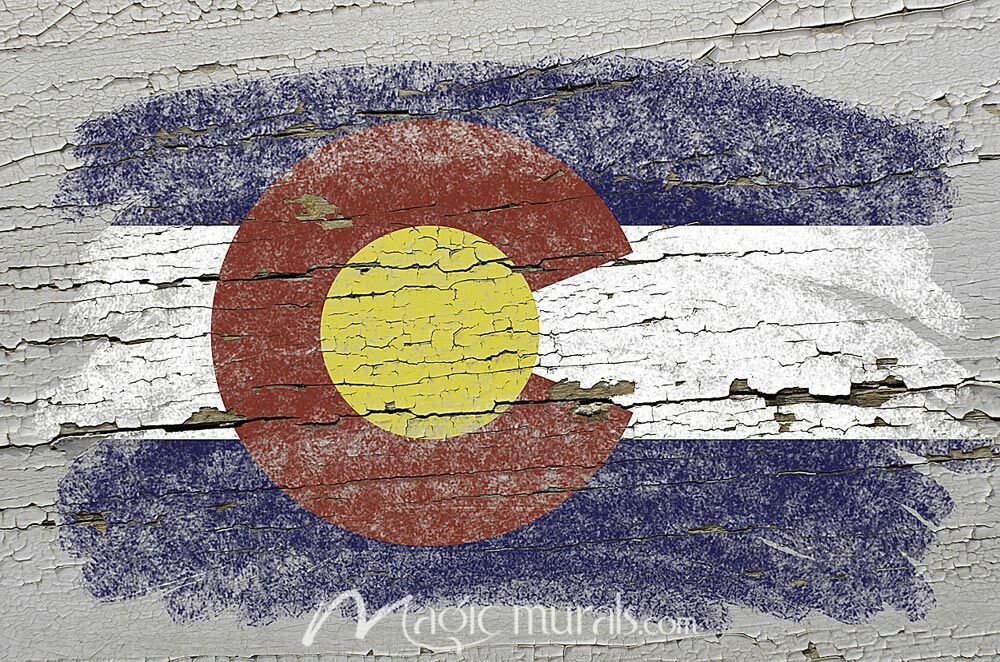 Vintage Colorado State Flag Wallpaper Mural by Magic Murals