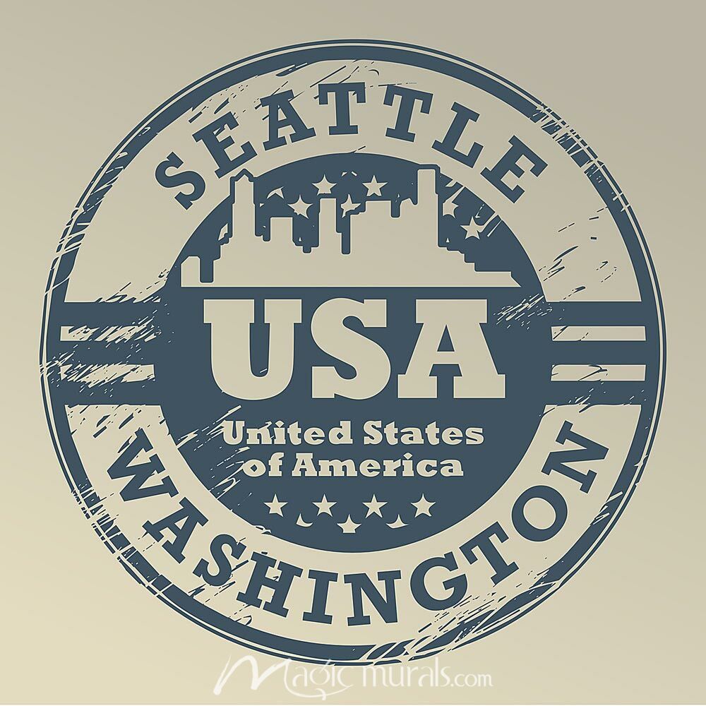 Welcome to Seattle Wallpaper Wall Mural by Magic Murals
