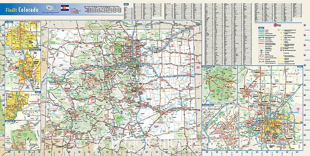 Detailed Colorado State Map Wallpaper Mural by Magic Murals