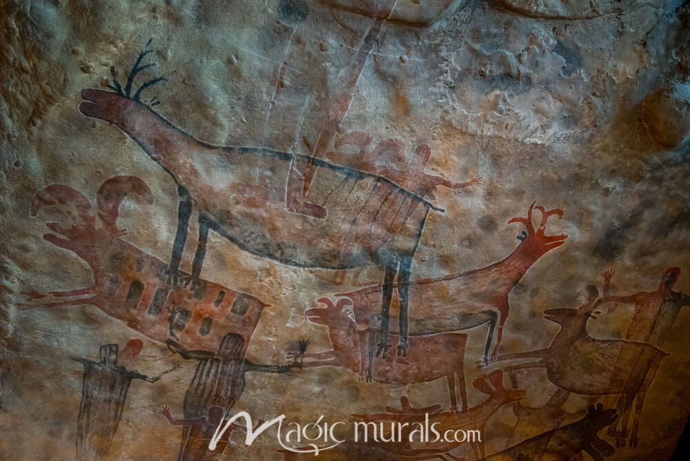 Ancient Mexican Cave Painting 0301 Mural by Magic Murals
