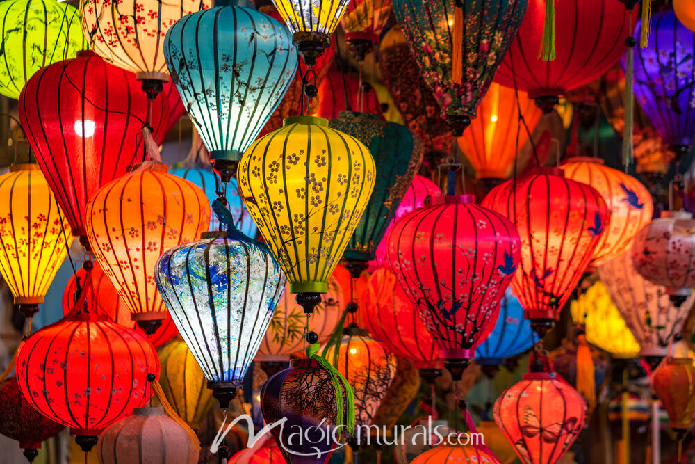 Chinese Lanterns 6501 Wallpaper Mural by Magic Murals