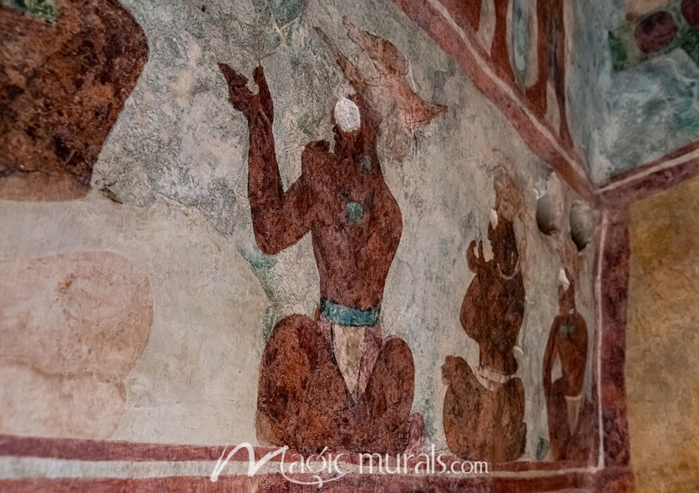 Bonampak Temple Murals 8227 Wallpaper Mural by Magic Murals