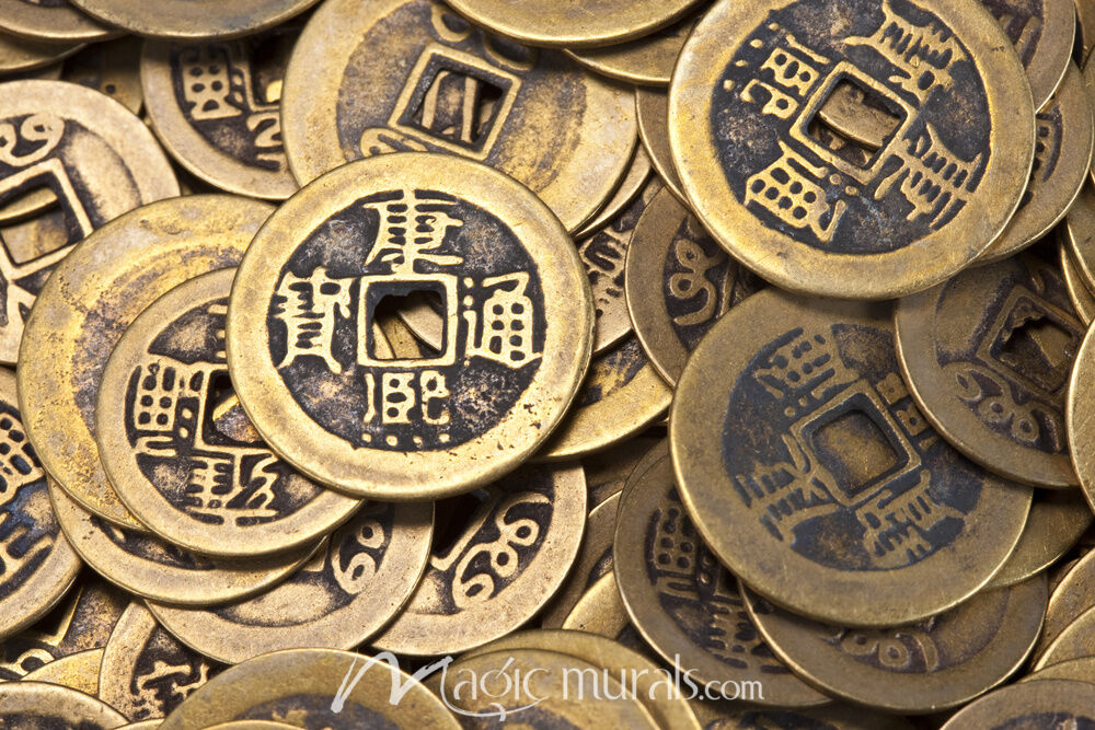 Ancient Chinese Coins 0608 Wallpaper Mural by Magic Murals