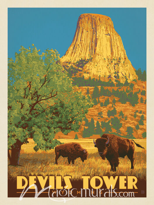 ADG Devils Tower Wallpaper Wall Mural by Magic Murals