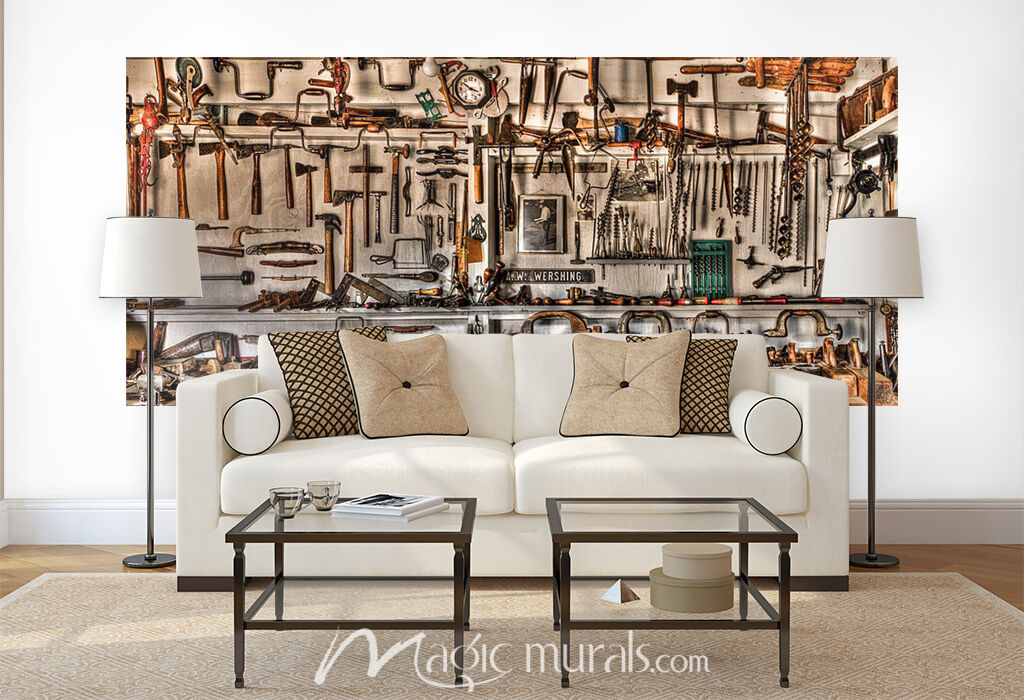 Woodworking Tools Wallpaper Wall Mural by Magic Murals