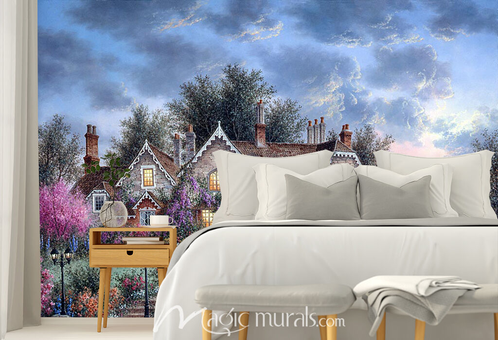 Bear Cottage Wallpaper Wall Mural by Magic Murals
