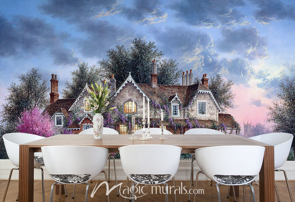 Bear Cottage Wallpaper Wall Mural by Magic Murals