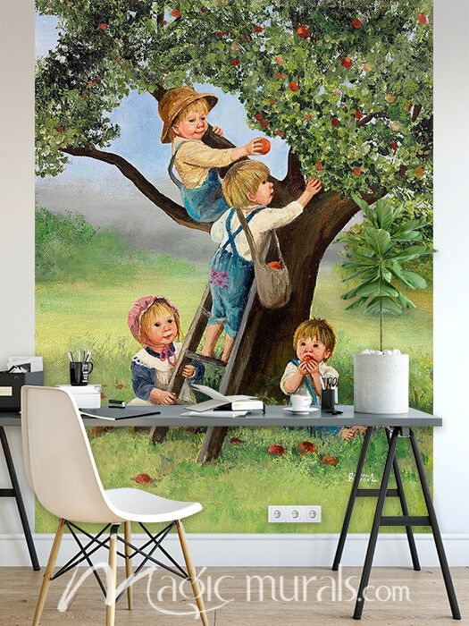 Apple Picking Wallpaper Wall Mural by Magic Murals