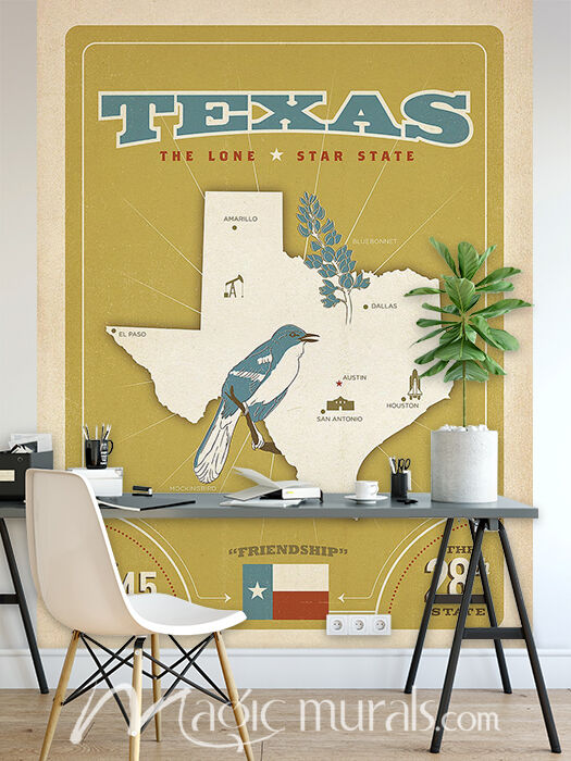 State Pride – TX Wallpaper Wall Mural by Magic Murals