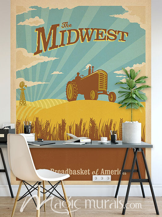 Midwest Wallpaper Wall Mural by Magic Murals