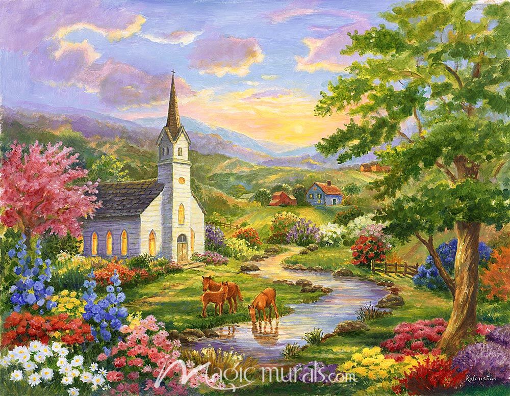 Spring Serenity Mural