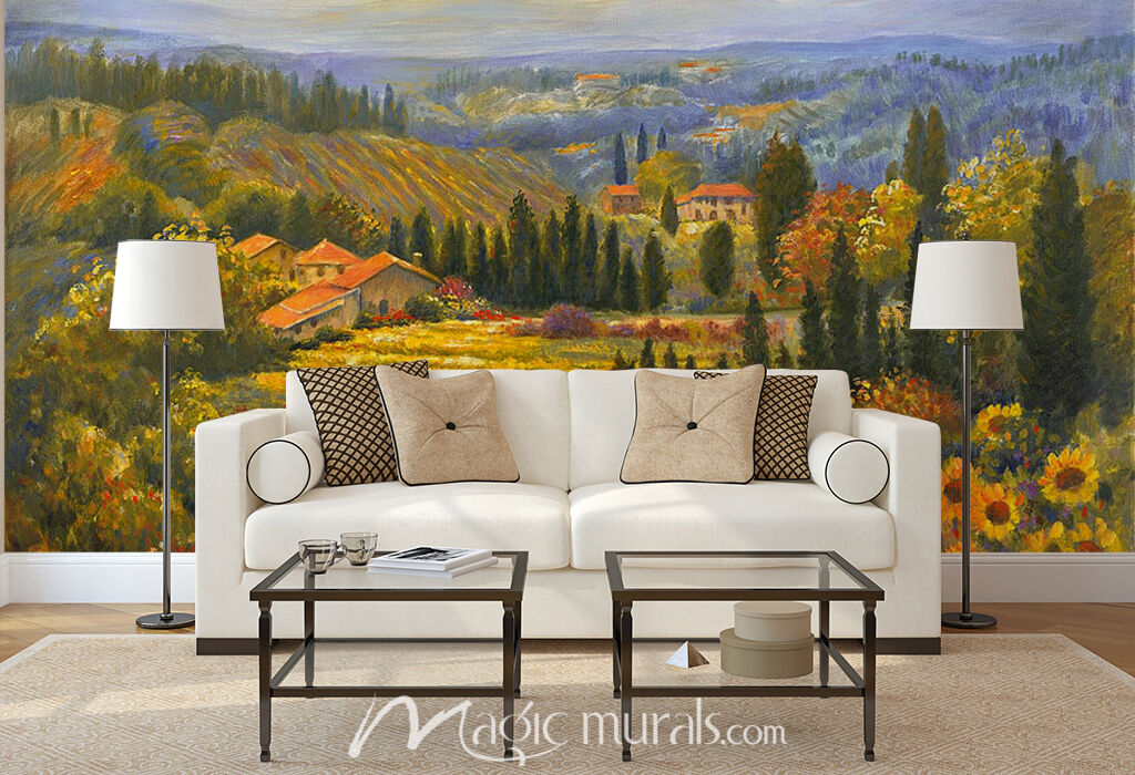 Tuscan Countryside Wallpaper Wall Mural by Magic Murals