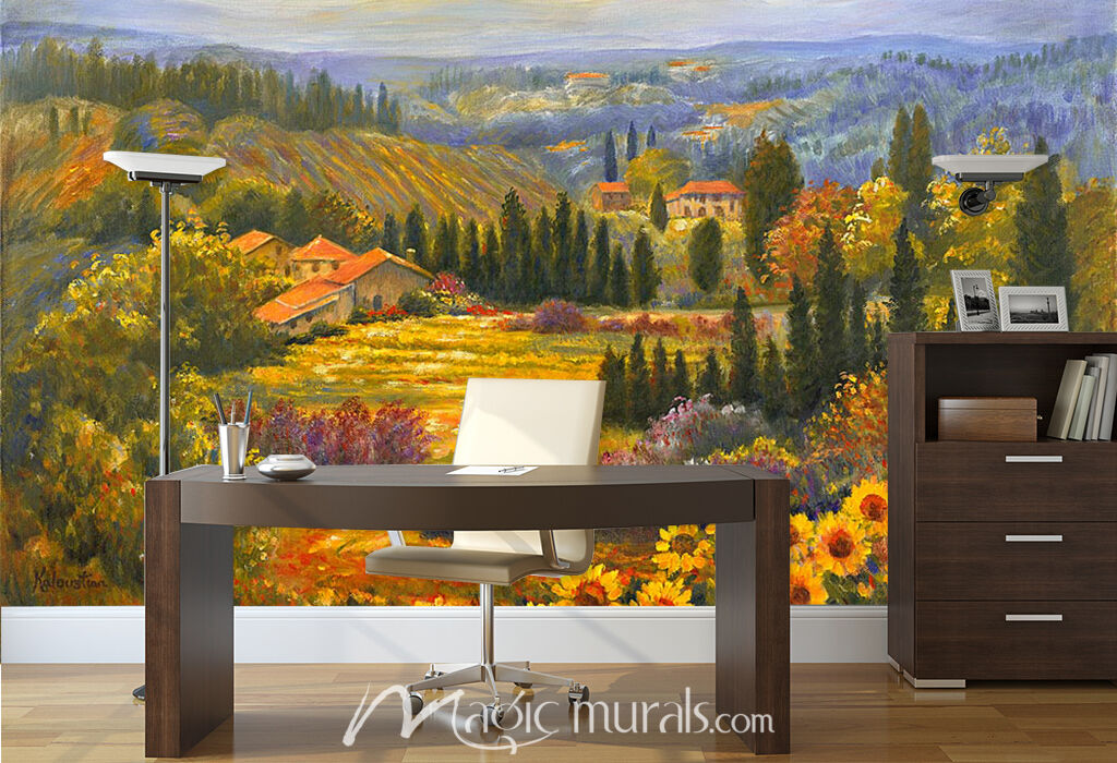 Tuscan Countryside Wallpaper Wall Mural by Magic Murals