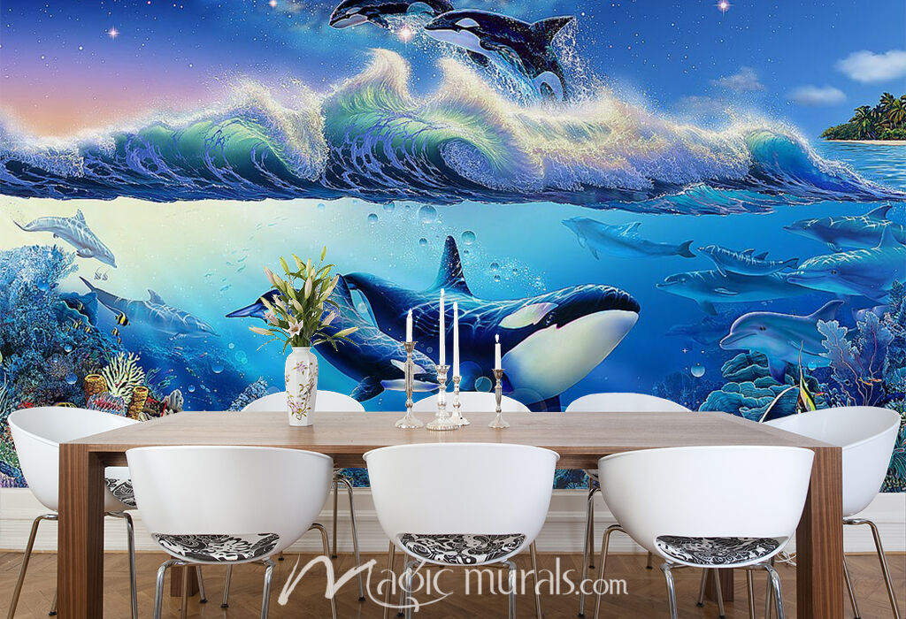 The Blue World Star Wallpaper Wall Mural by Magic Murals
