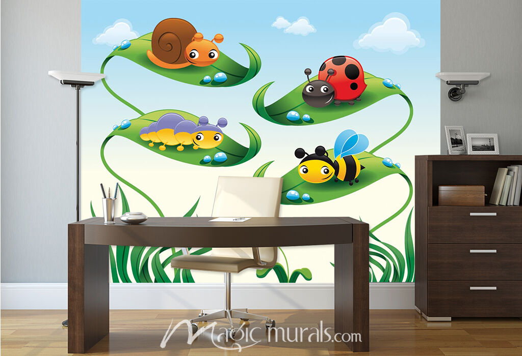 Baby Insects Wallpaper Wall Mural by Magic Murals
