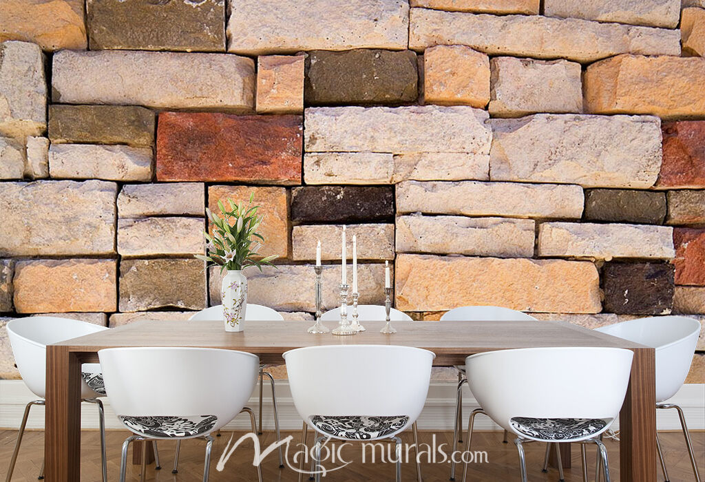 Brick Wall Wallpaper Wall Mural by Magic Murals