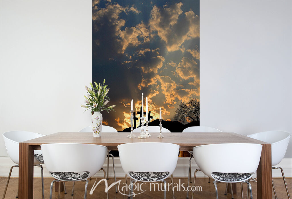 Empty Tomb And Three Crosses Wallpaper Mural by Magic Murals
