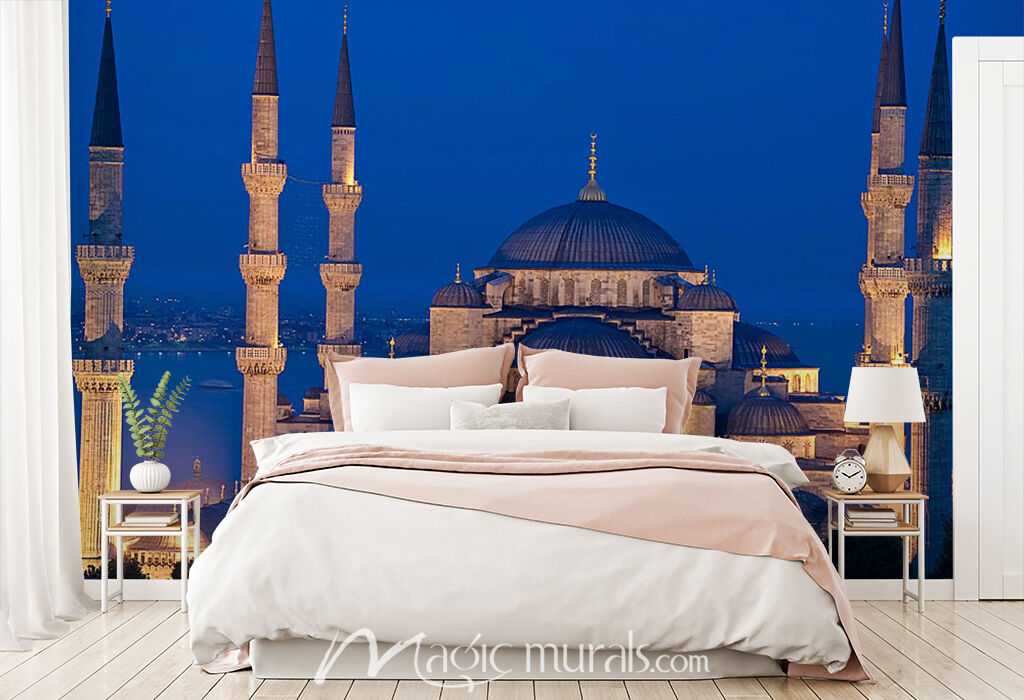 Blue Mosque Wallpaper Wall Mural by Magic Murals