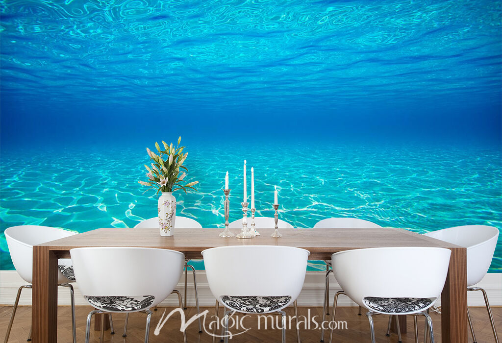 Underwater Blue Wallpaper Wall Mural by Magic Murals