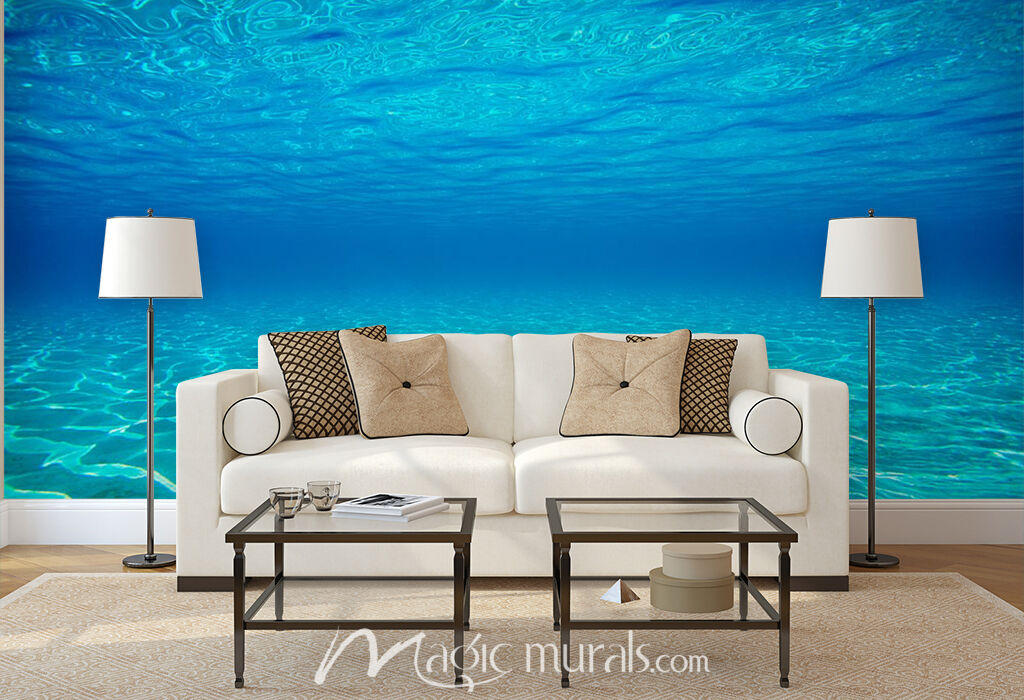 Underwater Blue Wallpaper Wall Mural by Magic Murals
