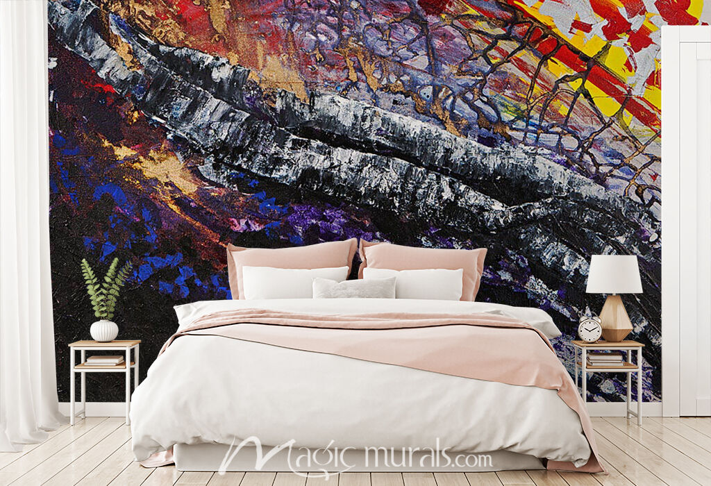 Colourful Painting With Texture Mural by Magic Murals