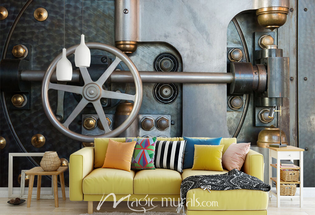 Vintage Bank Vault Wallpaper Wall Mural by Magic Murals