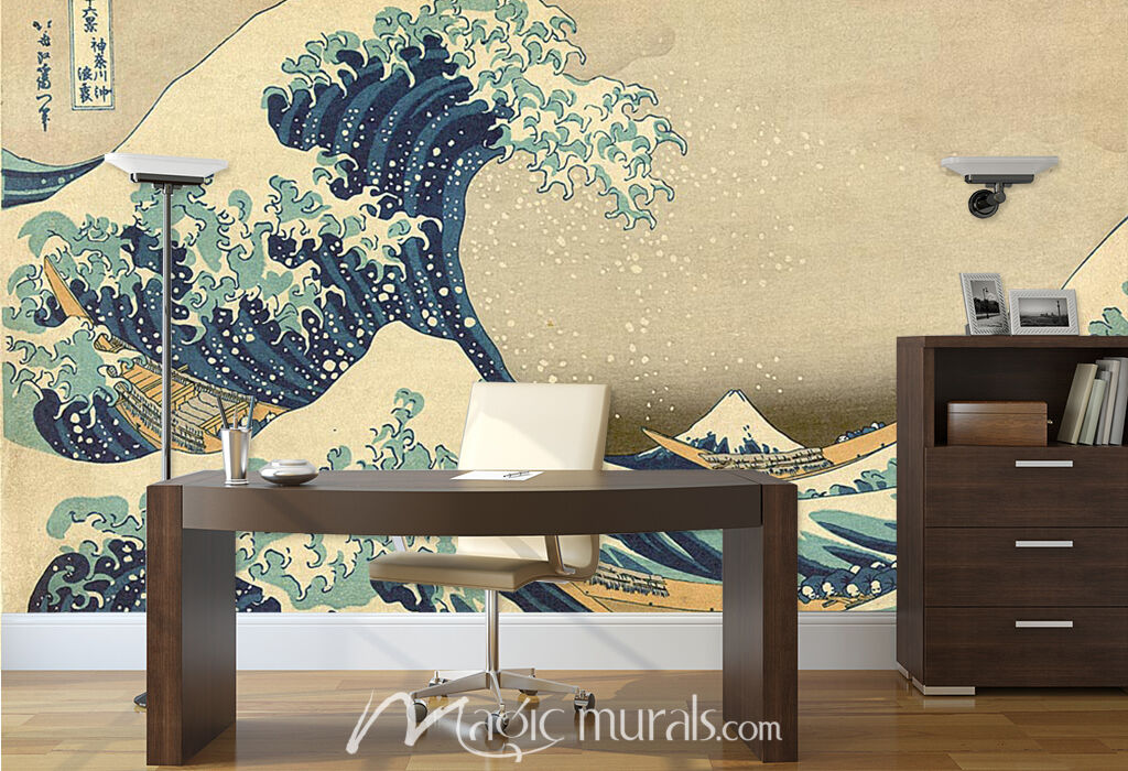 The Great Wave Wallpaper Wall Mural by Magic Murals